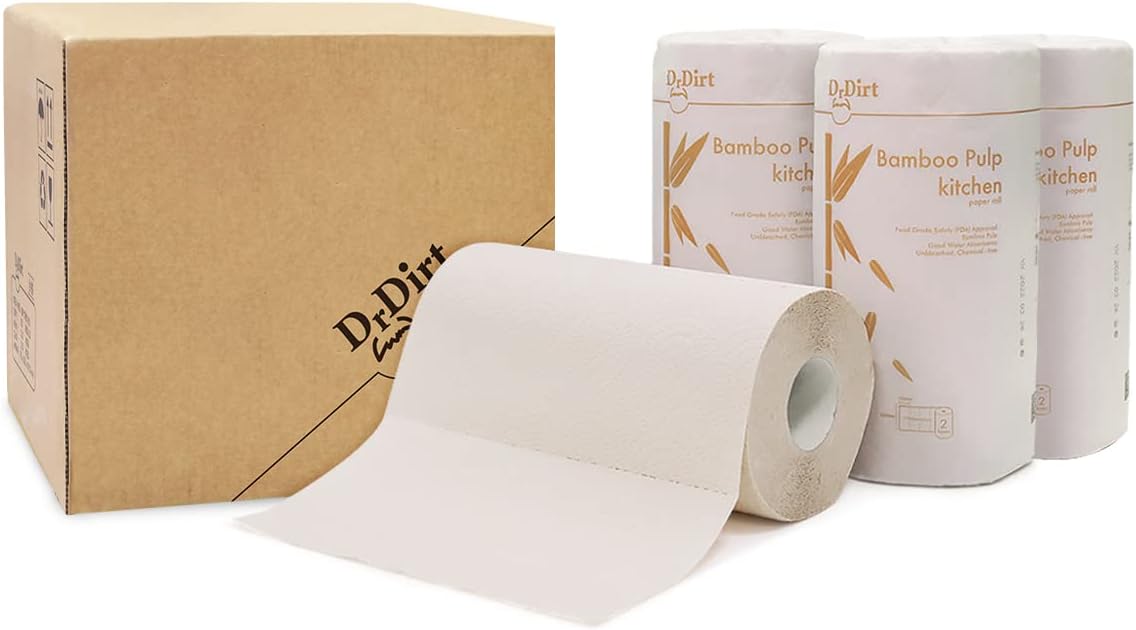 Bamboo Pulp Kitchen Paper Roll (4 Rolls) – Slowood