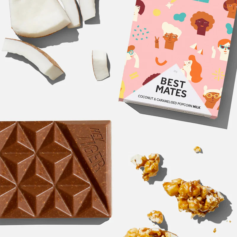 Best Mates - Milk Chocolate Coconut & Caramelised Popcorn | Slowood